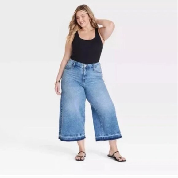 Ava & Viv | Jeans | Nwt Ava Viv Blue Wide Leg Jeans | Poshmark